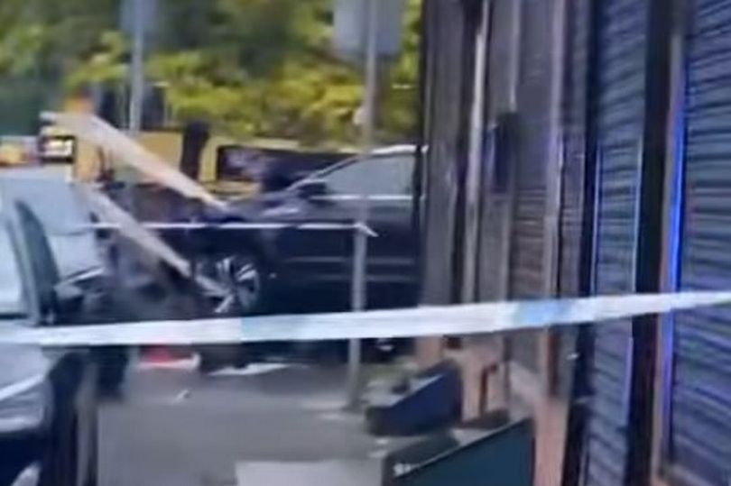 Horror as car 'ploughs into bus stop and hits building' in major south ...