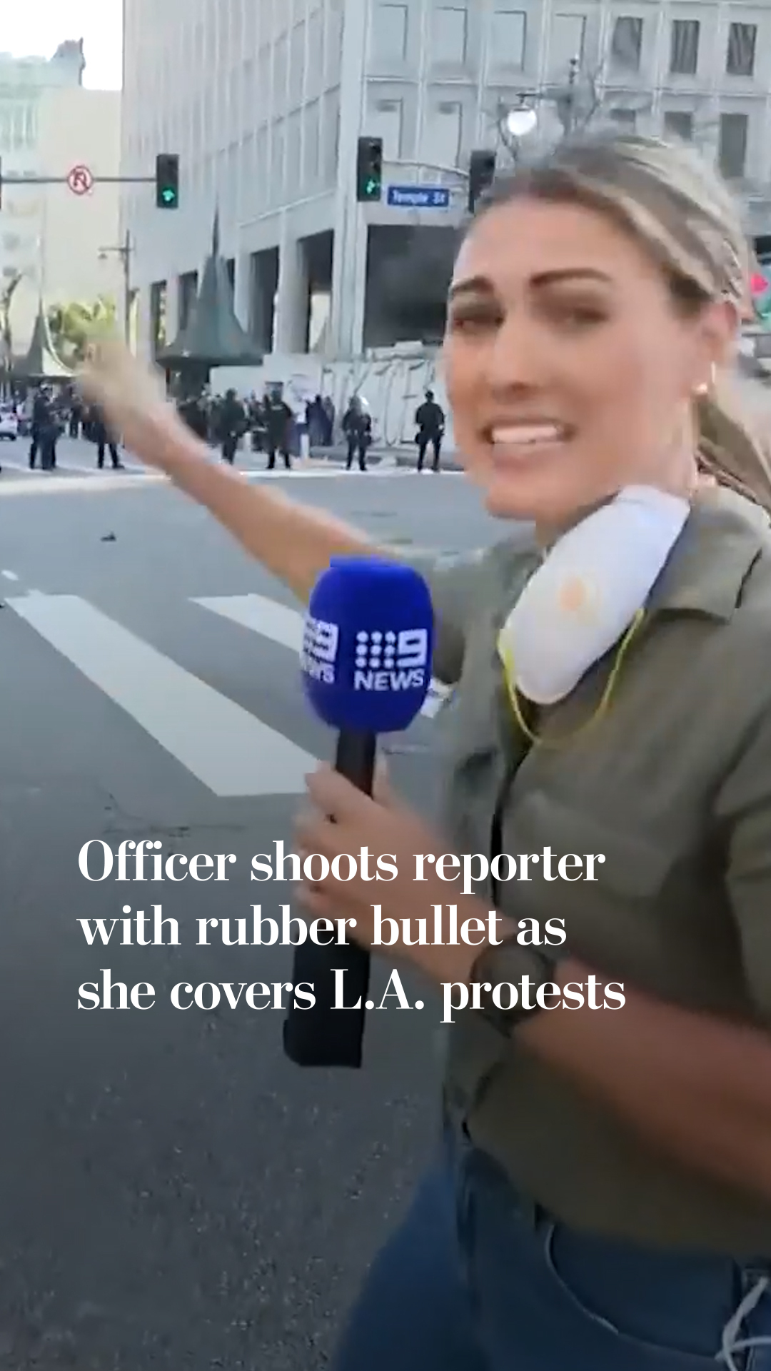 Reporter shot with rubber bullet as she covers L.A. protests