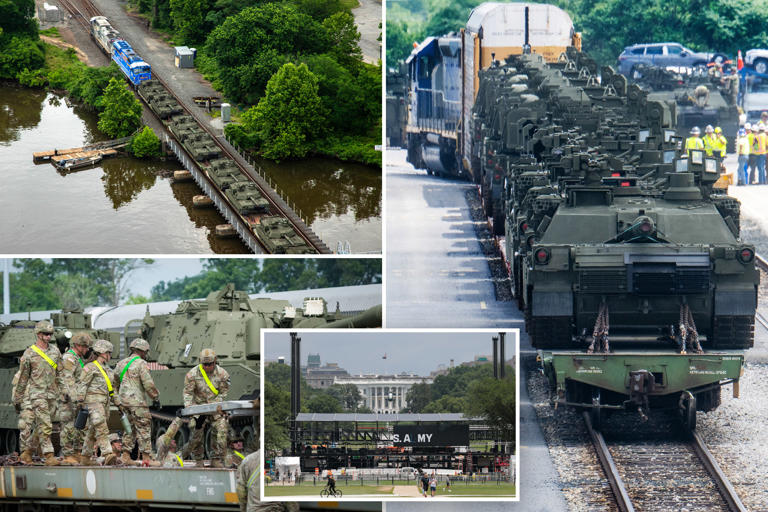 Tanks roll into DC after 1,300-mile journey ahead of Army’s 250th ...