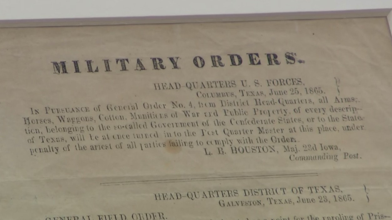 Historic Juneteenth order document to be displayed in Dallas on June 19