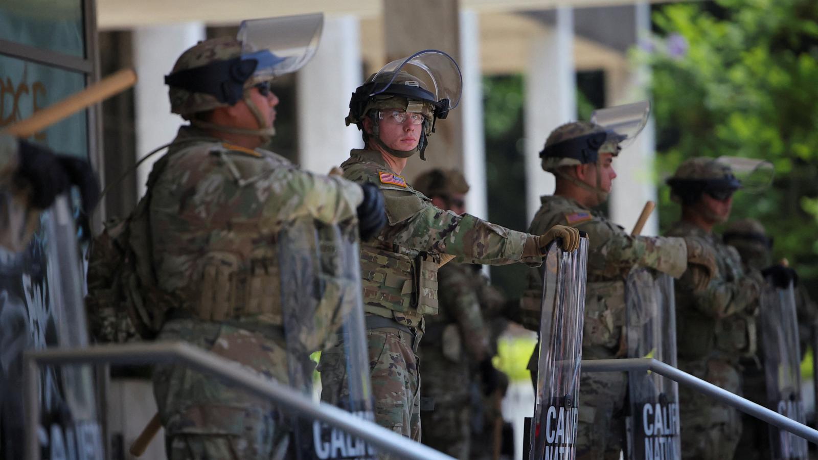What are the rules of force for National Guardsmen, Marines at LA protests?