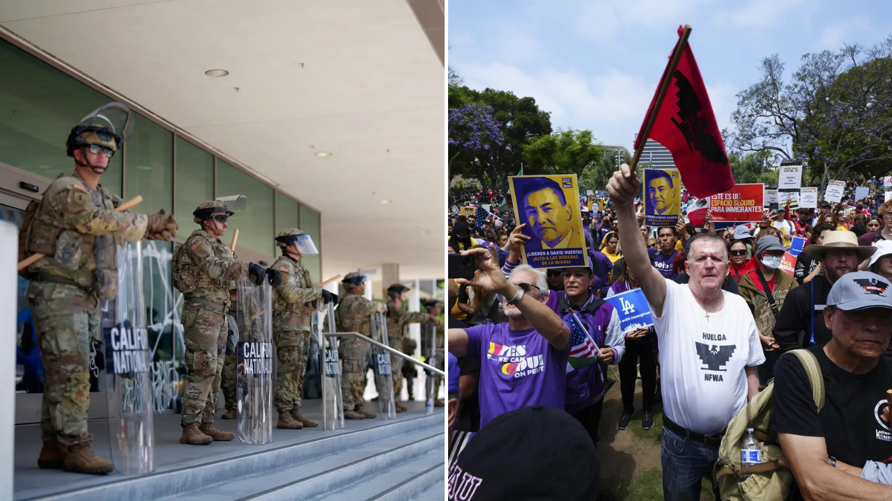 LA protests enter fourth day: Trump deploys 700 Marines; Newsom calls ...