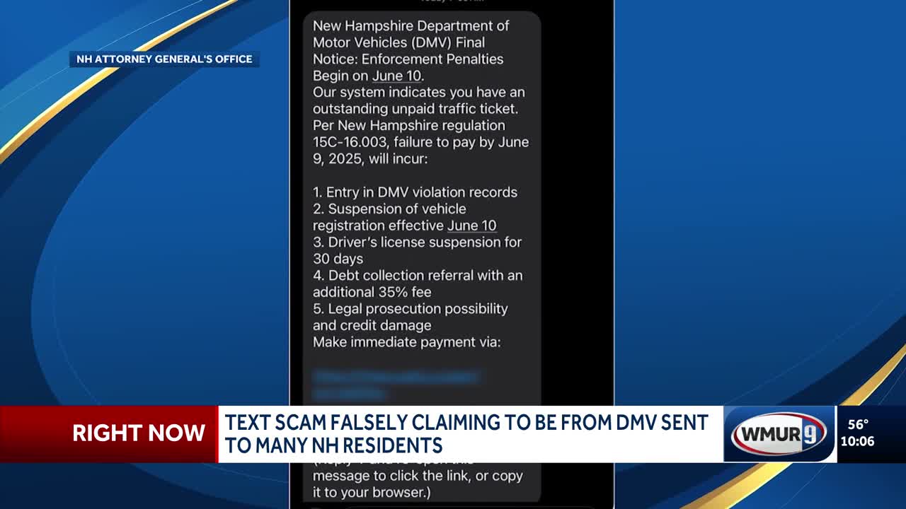 New round of scam text messages claiming to be from DMV sent to Granite ...