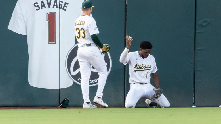 Canadian Athletics rookie Denzel Clarke makes another spectacular catch