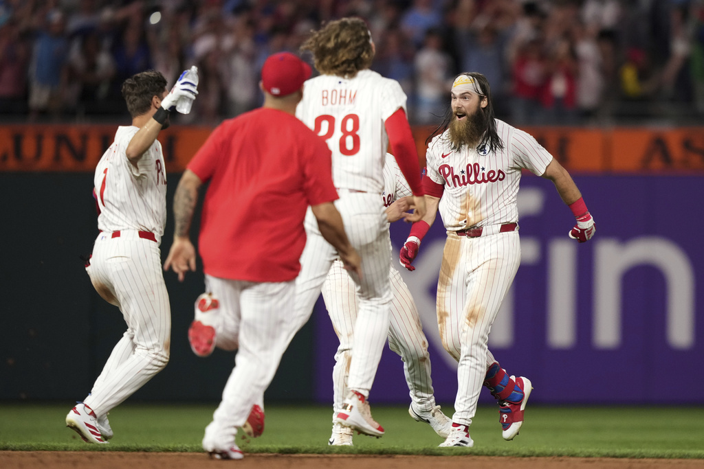 Brandon Marsh delivers for Phillies in 11th, rookie Otto Kemp has 3 ...