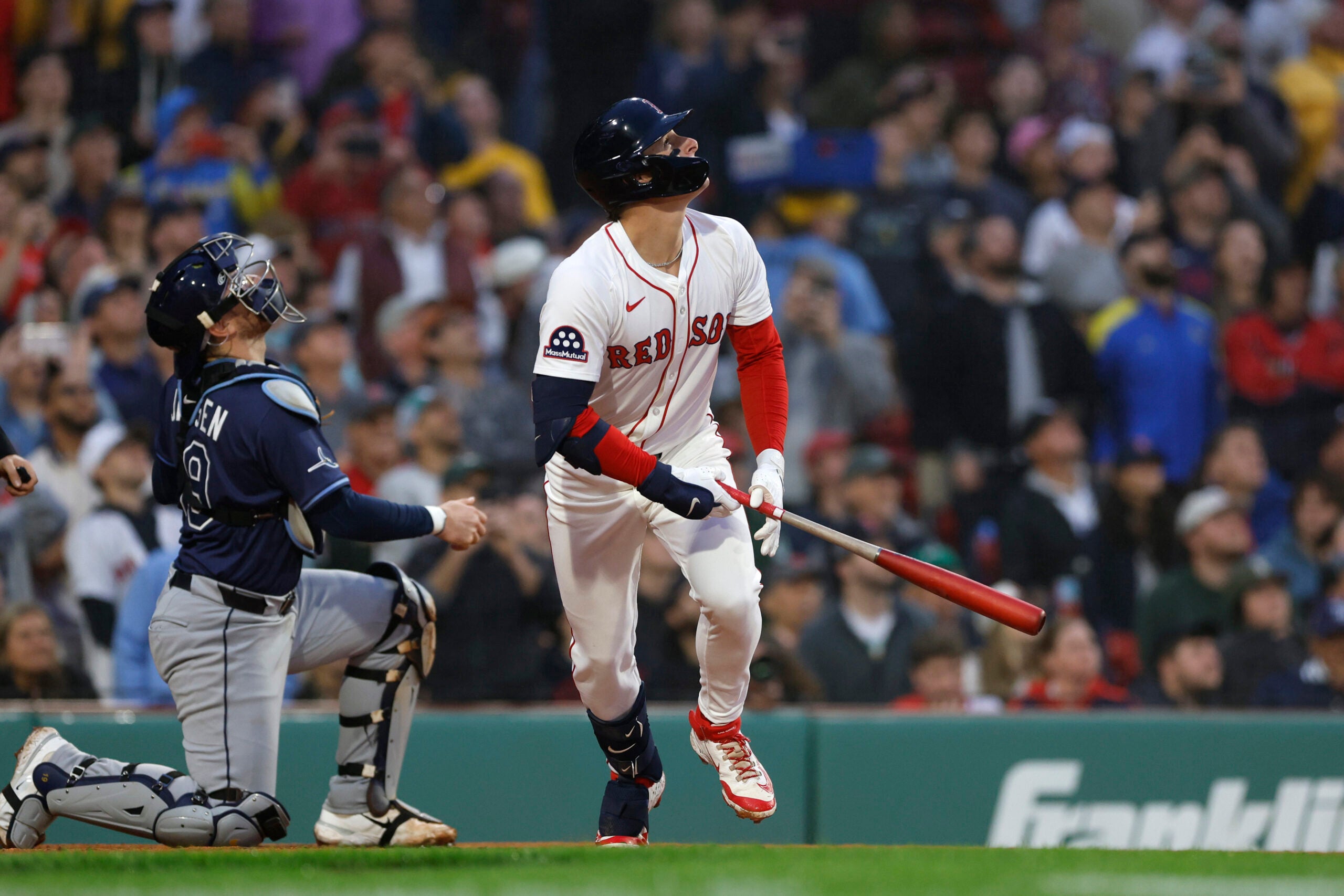 Top prospect Roman Anthony made his MLB debut for the Red Sox. He was ...