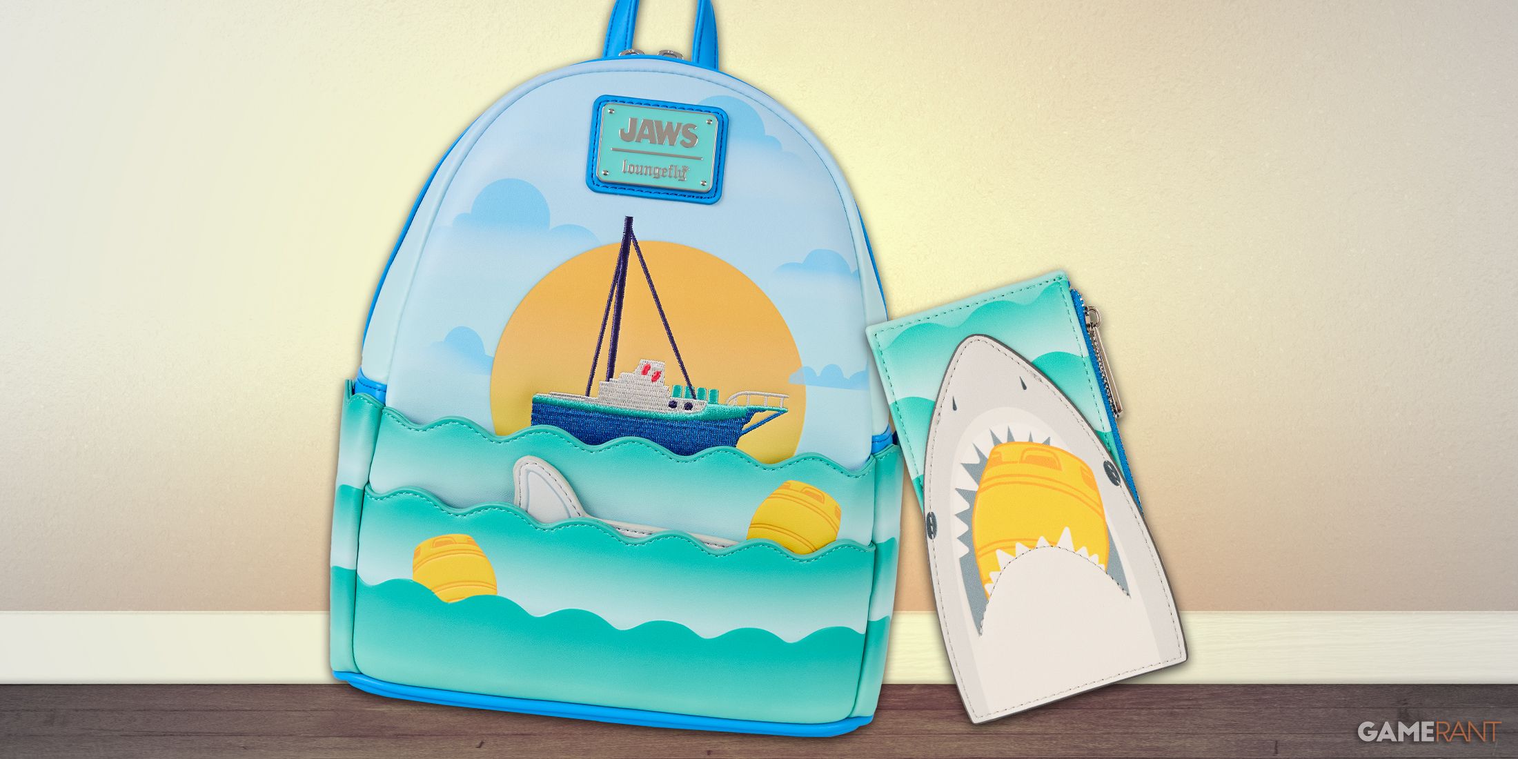 Grab These Loungefly Jaws 50th Anniversary Mini Backpack and Card Holder