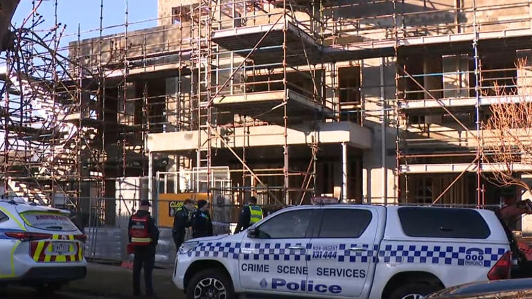 Man impaled on timber post at Melbourne construction site