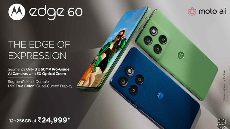 Motorola Edge 60 with MediaTek Dimensity 7400 chip launched in India ...