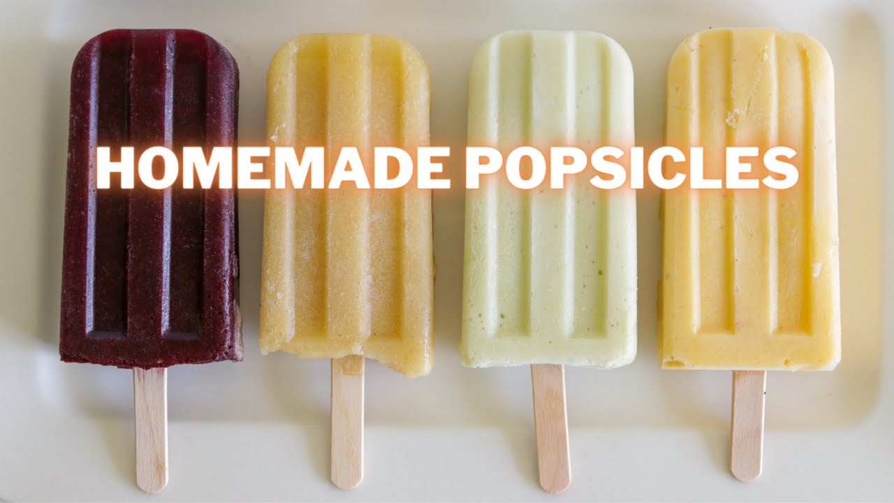 Easy & Healthy Homemade Popsicles Recipes | Mango, Blueberry, Melon & Peach