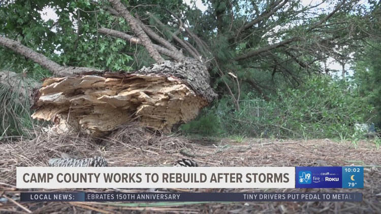 Camp County in cleanup mode following Sunday night's severe storms