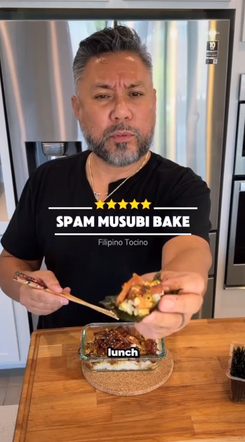 Musubi Madness Tocino & Spam in One Baked Delight