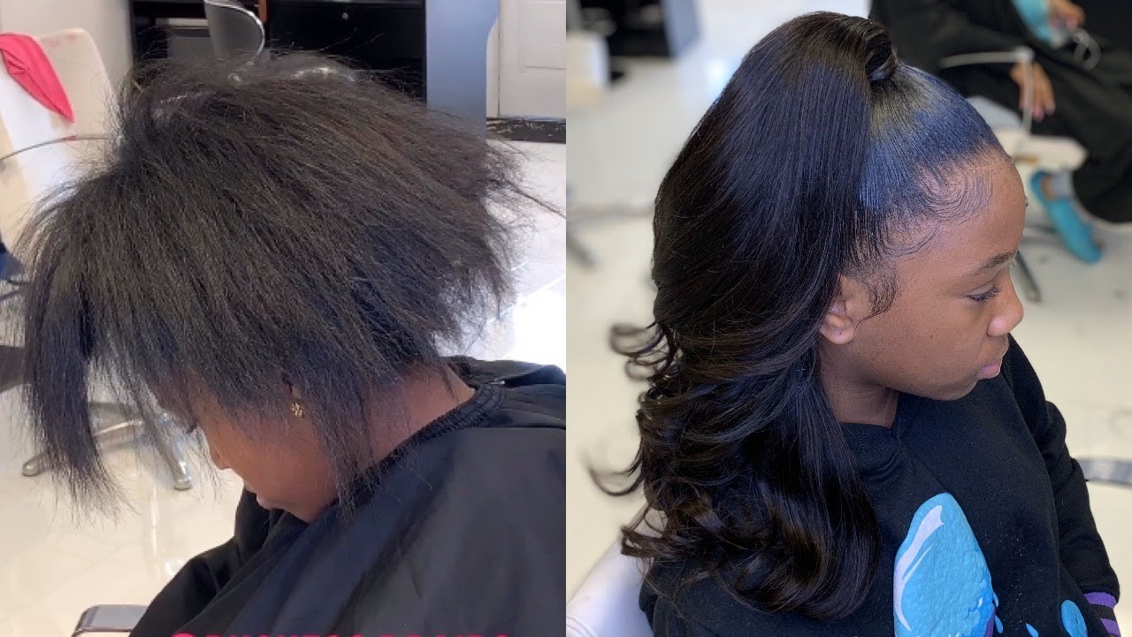 Half Updo / Half Sew-In