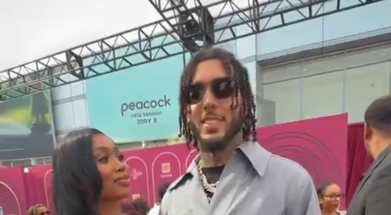 LiAngelo Ball refuses to kiss girlfriend Rashida Nicole at BET Awards