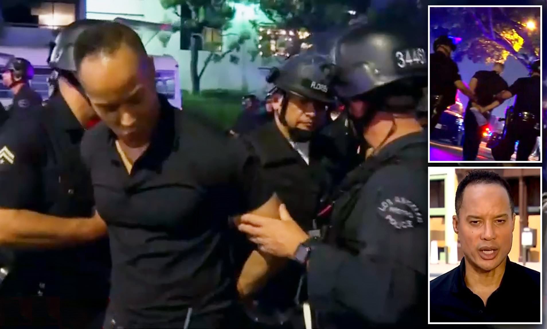 Astonishing moment CNN host realizes reporter is being detained by cops ...