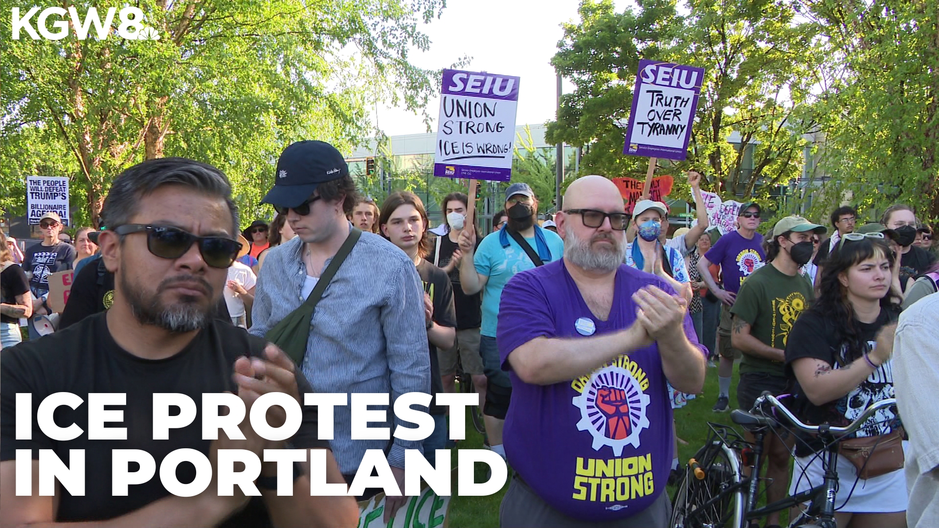 Rally against ICE raids held in Portland in solidarity with LA protests