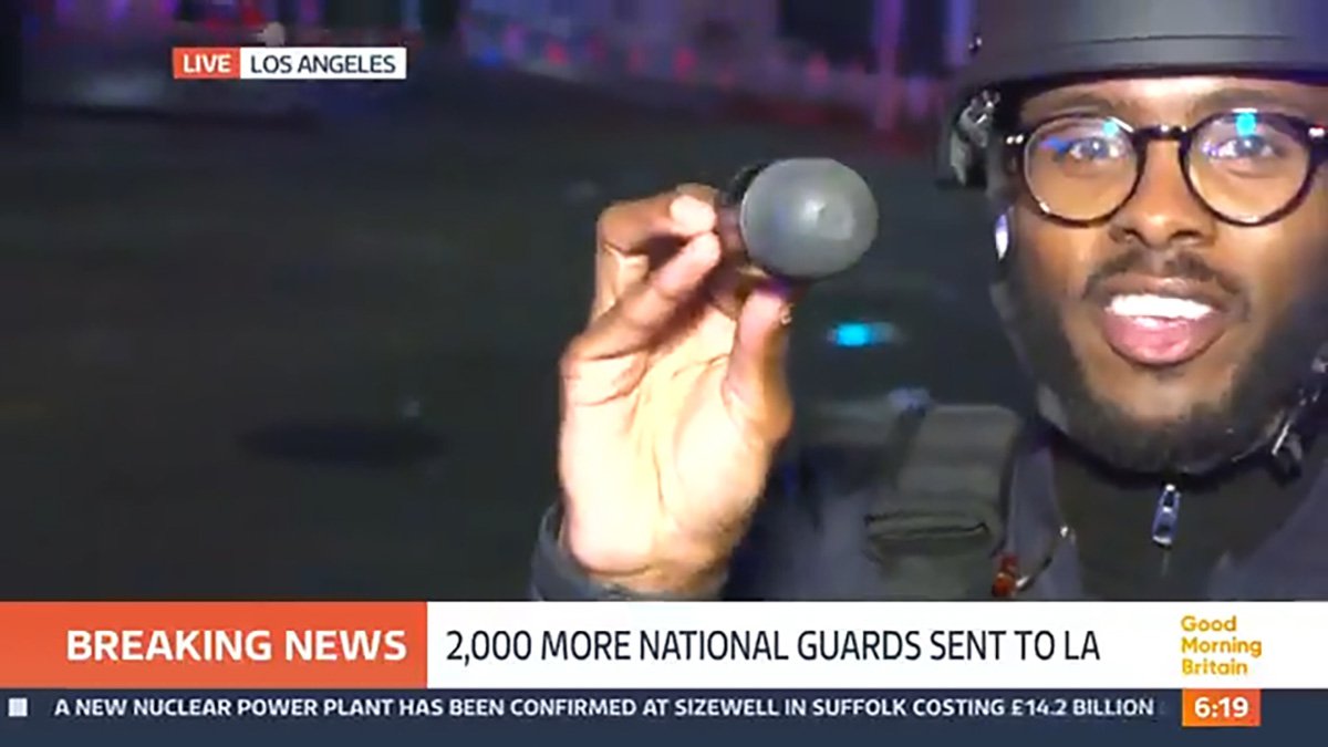 GMB star reveals he was hit by rubber bullet in LA