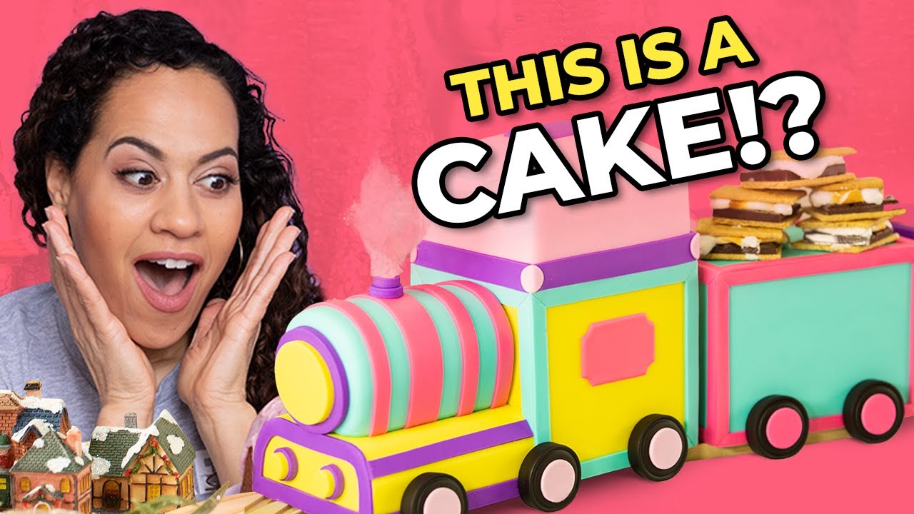 GIANT Toy Train CAKE Carrying DESSERTS - Our Most EPIC Cake!