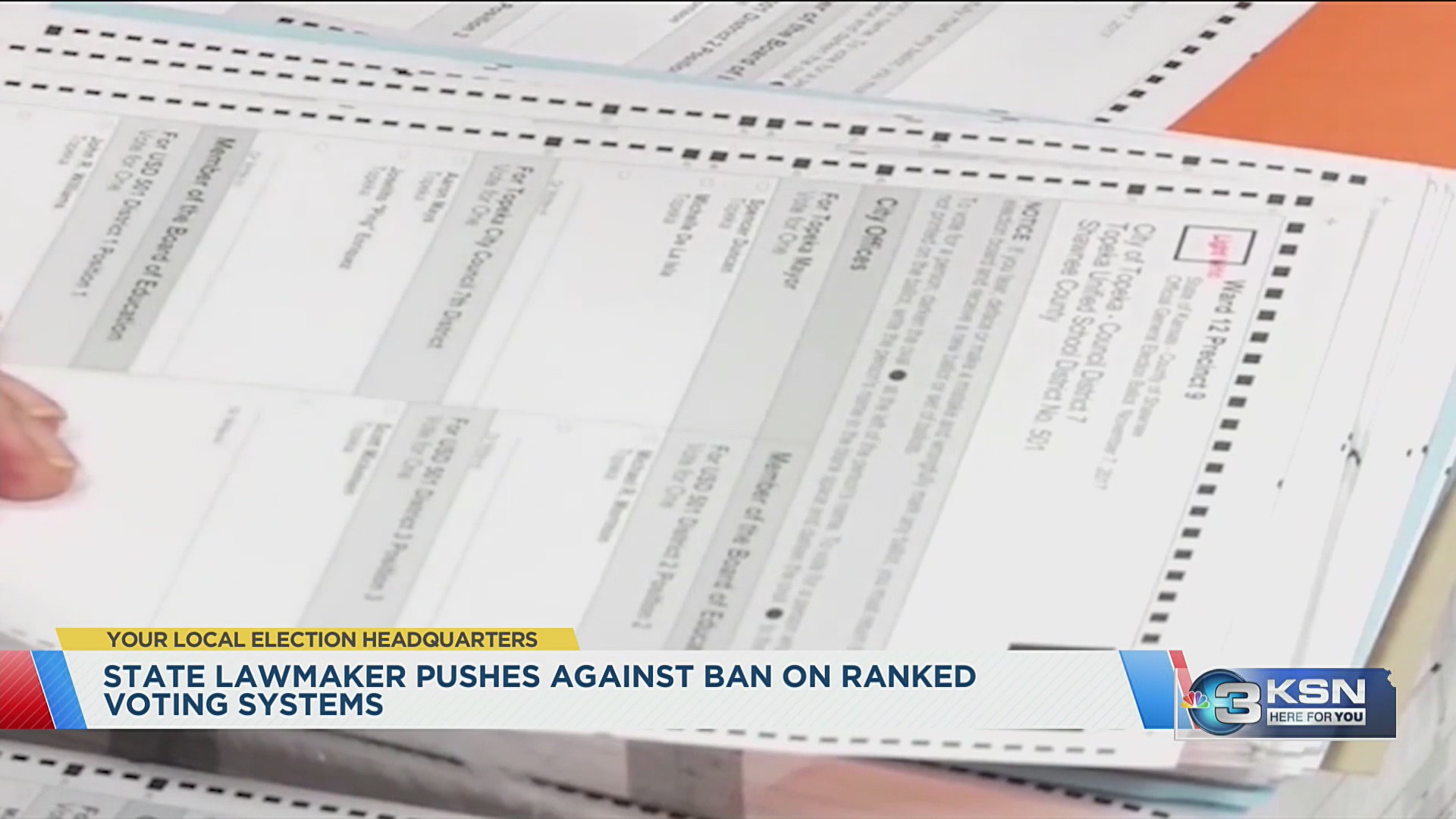 Senator believes ranked choice voting is good for Kansas, despite ban