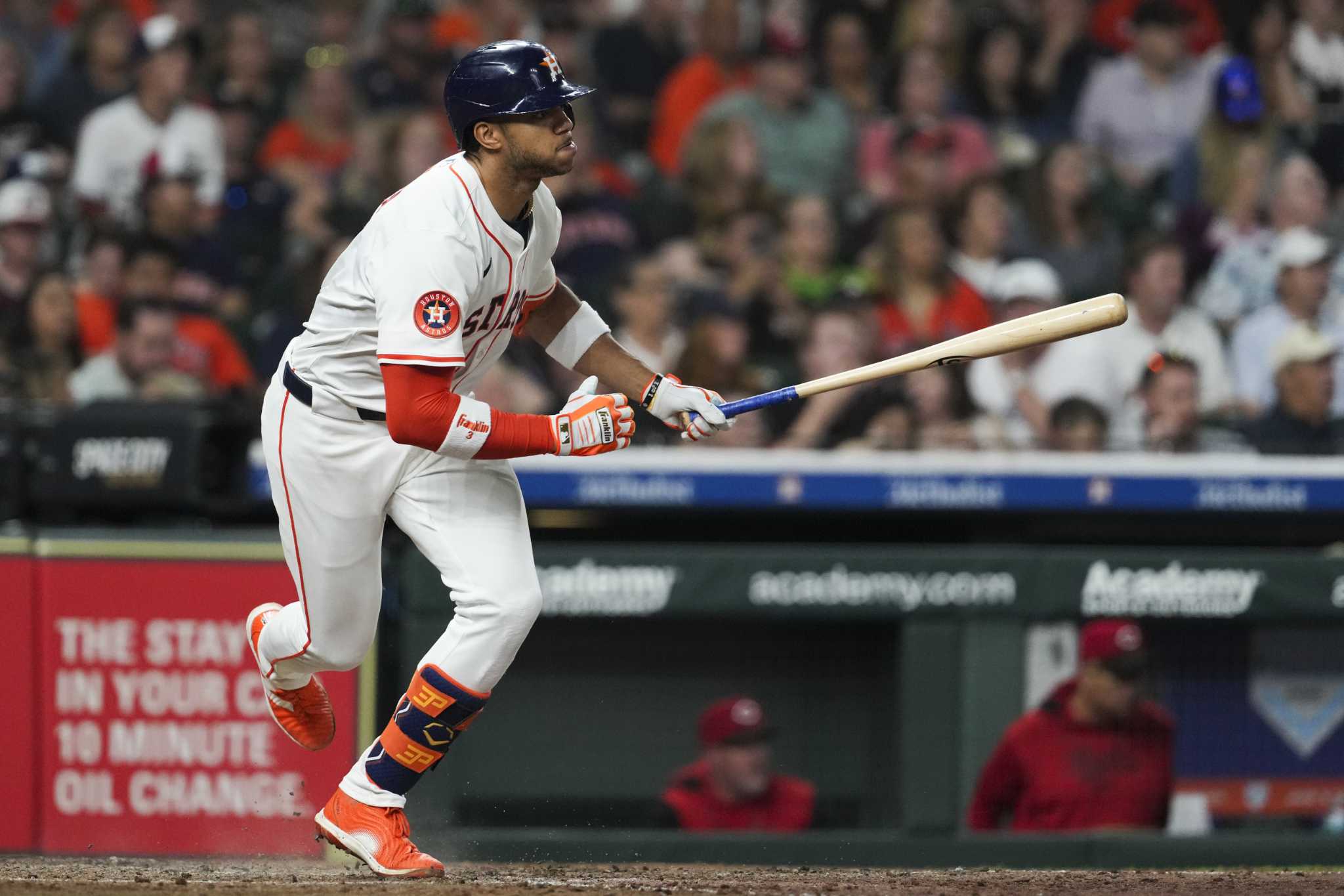Speed and good fortune help Houston Astros' Jeremy Pena pile up infield ...