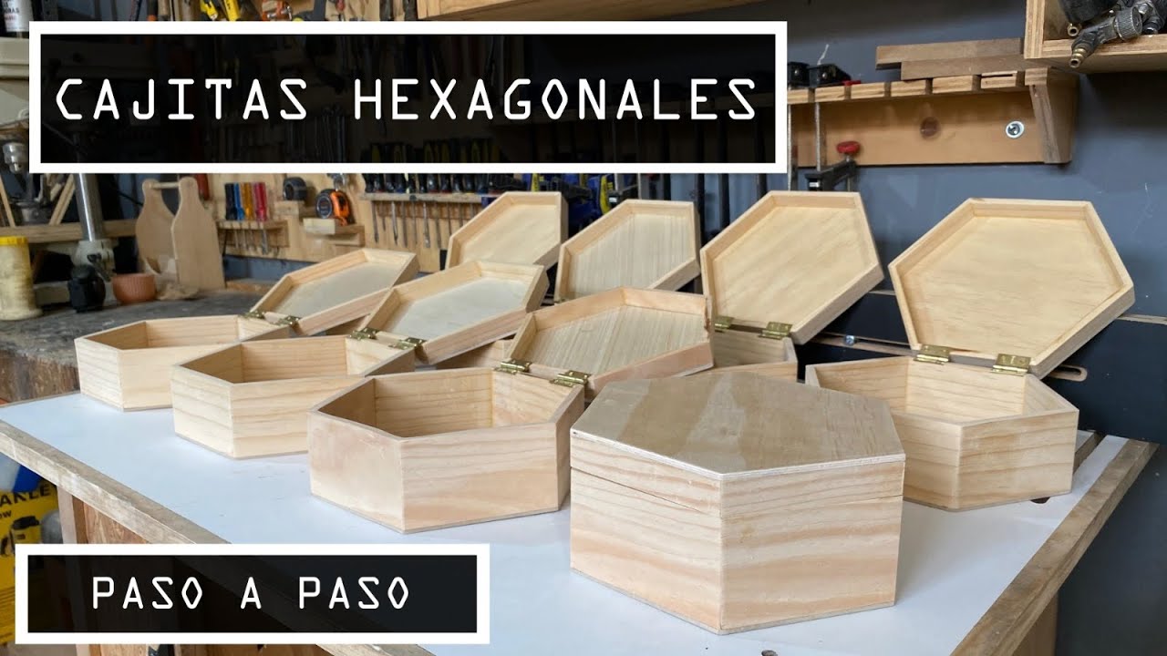 Hexágonos De Madera Cajitas Hexagonales