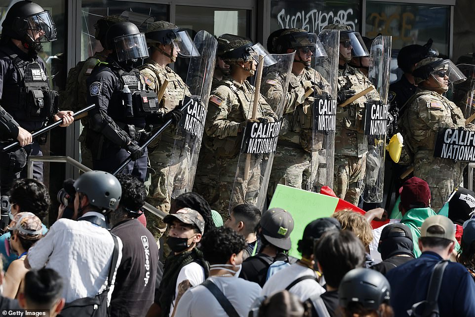 FBI names suspect accused of attacking LA riot cops with cinder blocks