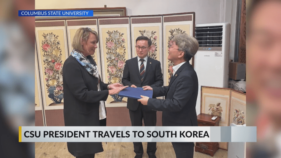 Columbus State President Dr. Stuart Rayfield travels to South Korea