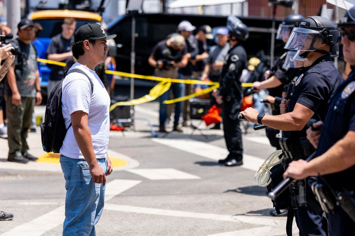 LA protests in pictures: Fourth day of action against Trump's ...