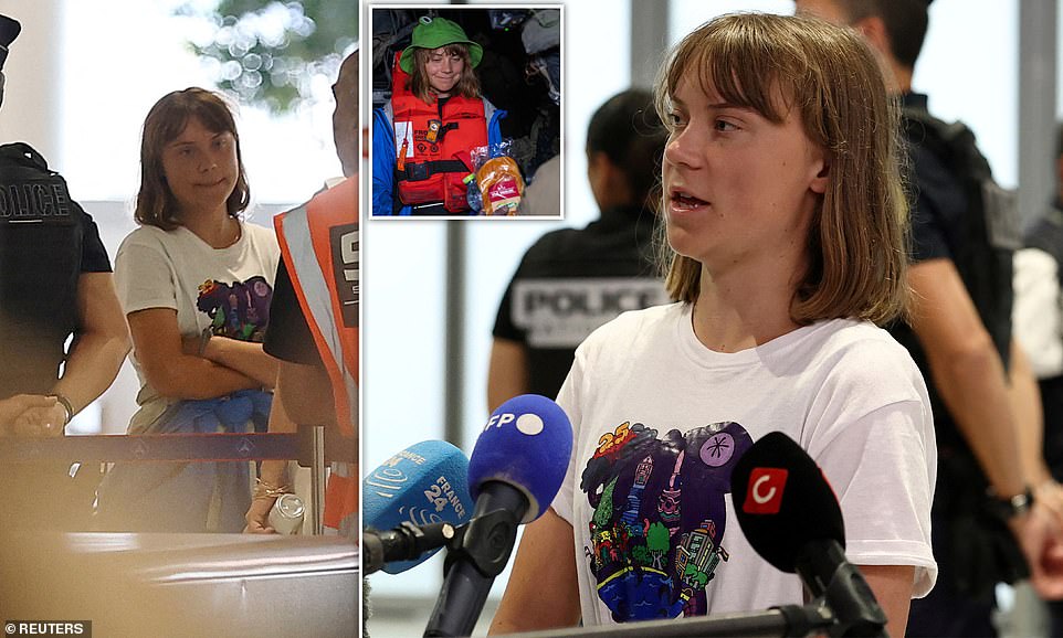 Greta Thunberg says image of her and IDF soldier is a 'PR stunt'