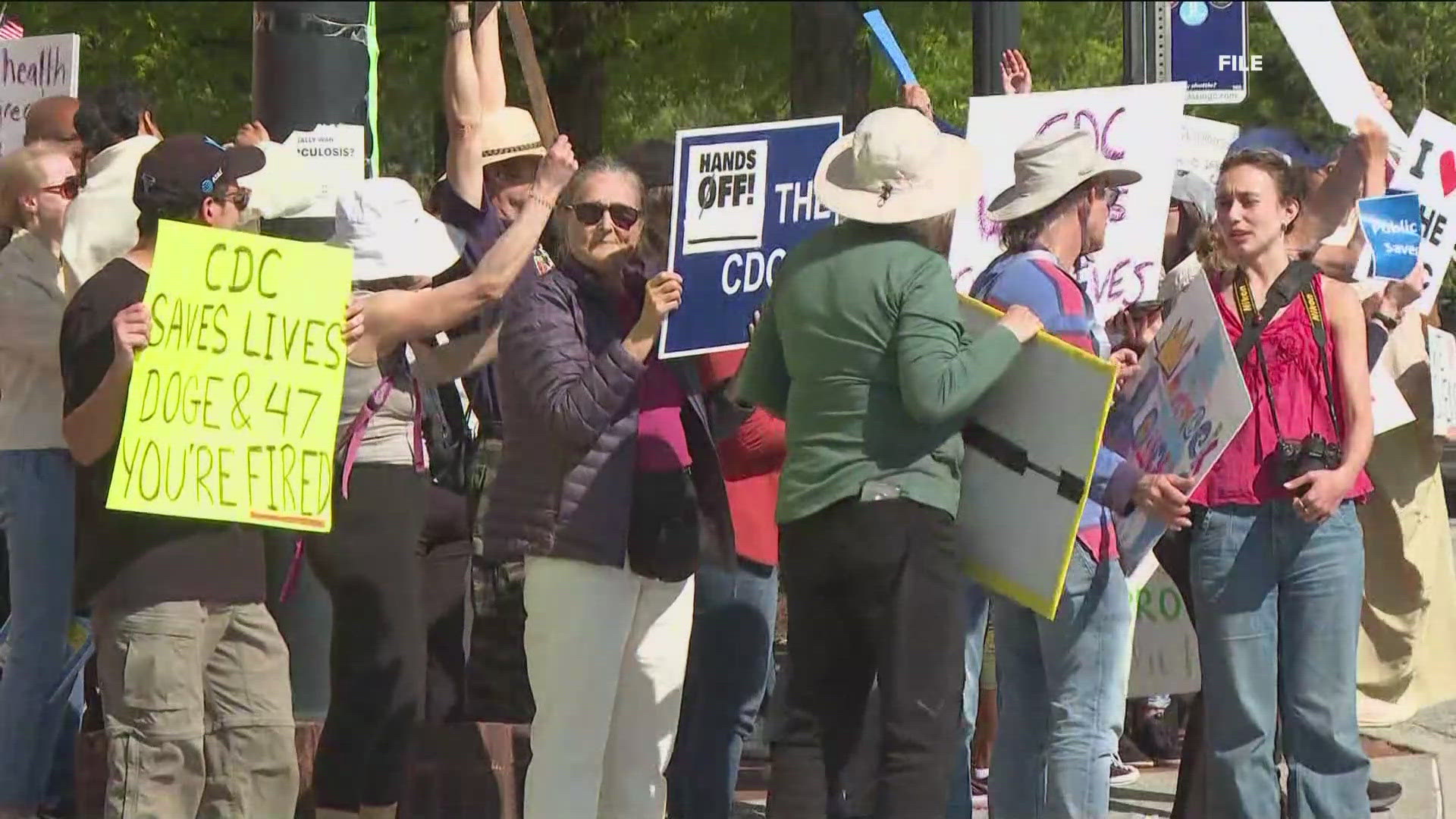CDC staff staging a walkout outside of Atlanta headquarters