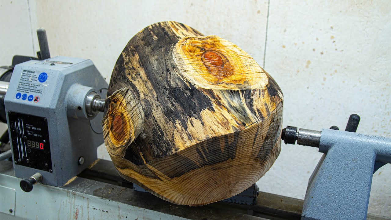 Woodturning A Giant Log Into Art