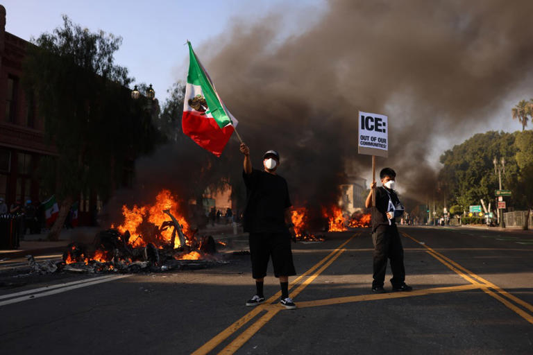 Twin daughters of senior Los Angeles official arrested at ICE riots for ...