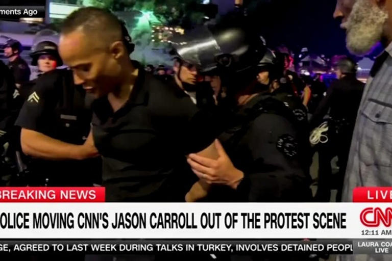 CNN responds after police detain correspondent Jason Carroll during LA ...
