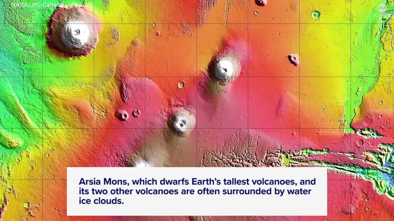 NASA Mars Orbiter captures 12-mile-high volcano