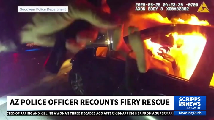 Goodyear Officer's Brave Rescue from Burning Car on I-10
