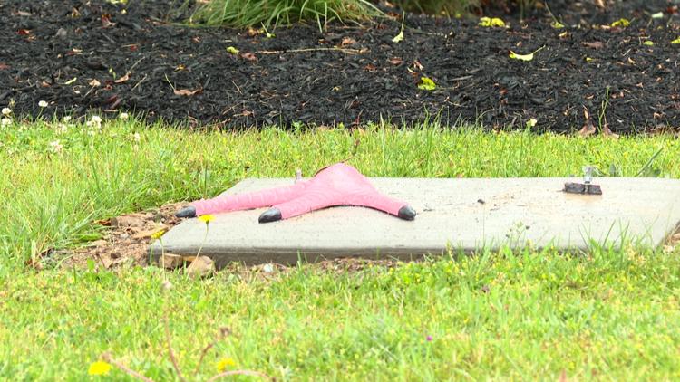 Police arrest 2 men accused of stealing pink flamingo statue in Parma