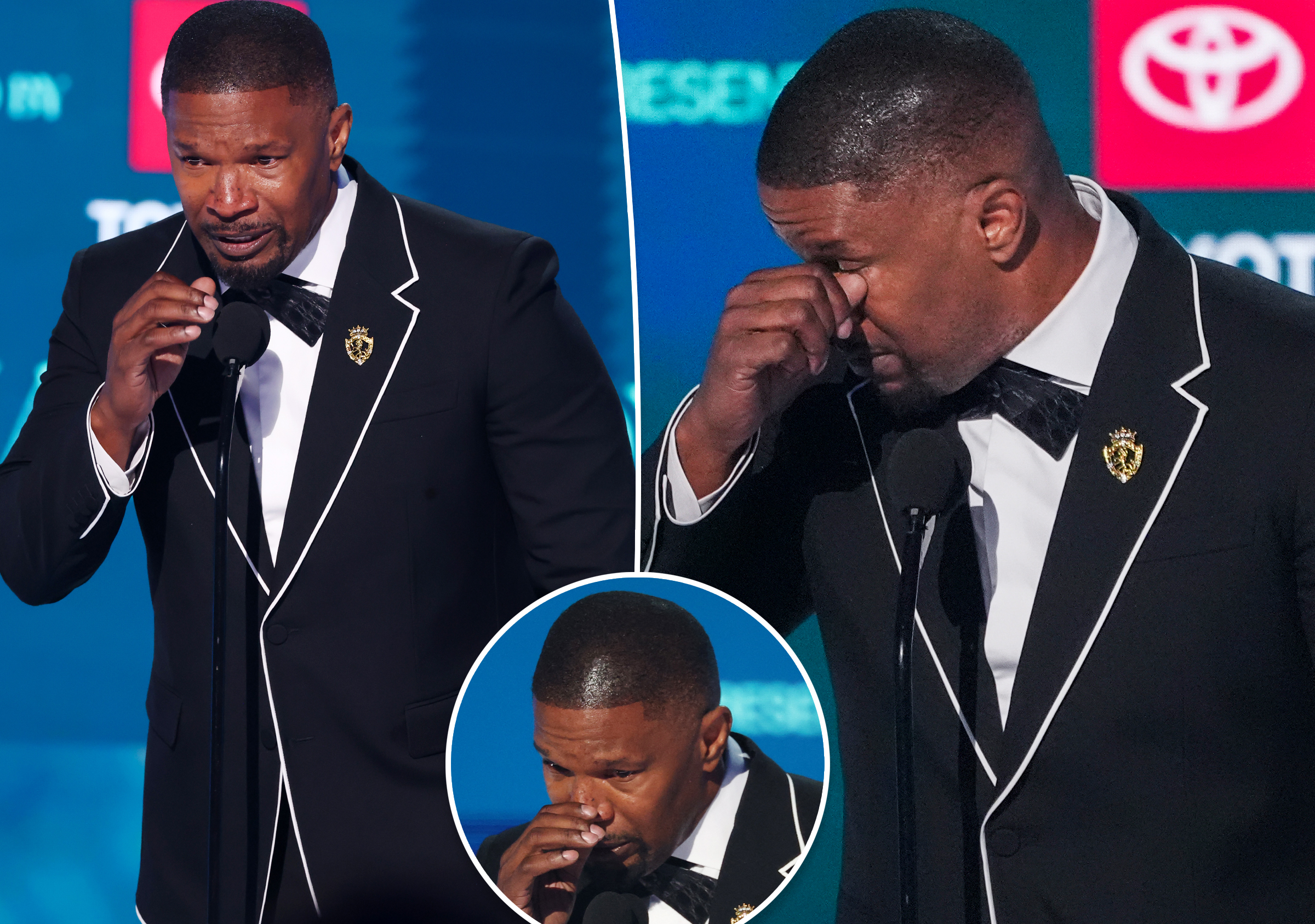 Jamie Foxx breaks down in tears over his stroke during emotional BET ...