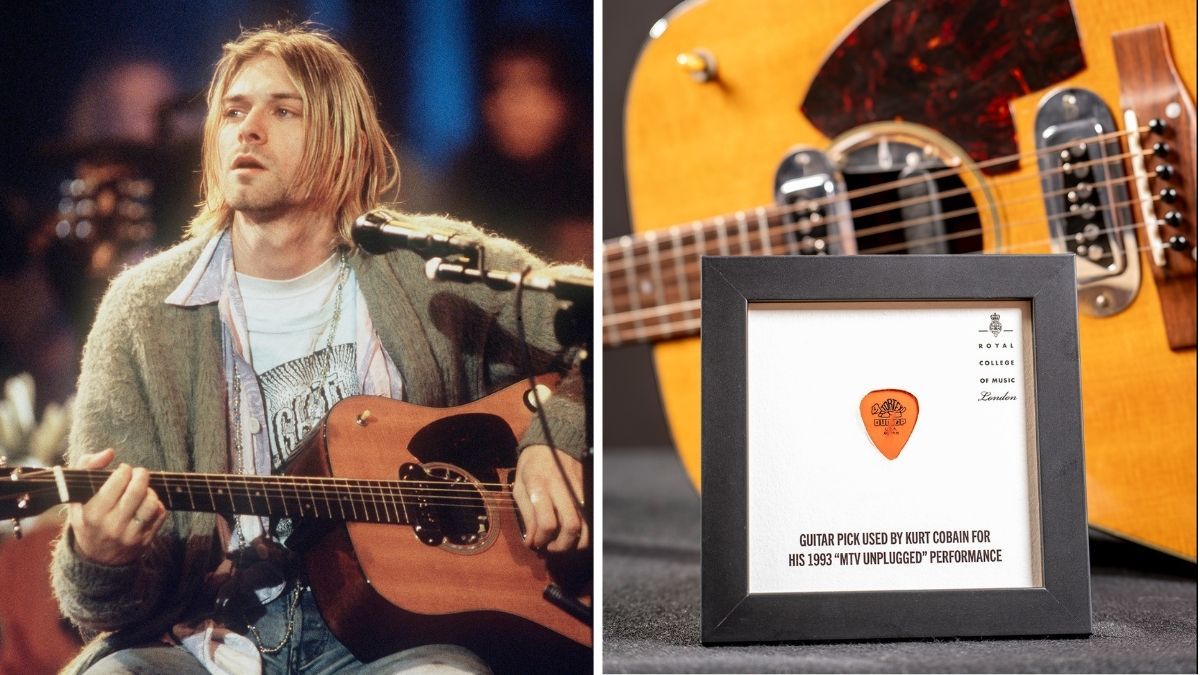 A Kurt Cobain MTV Unplugged plectrum is being raffled off