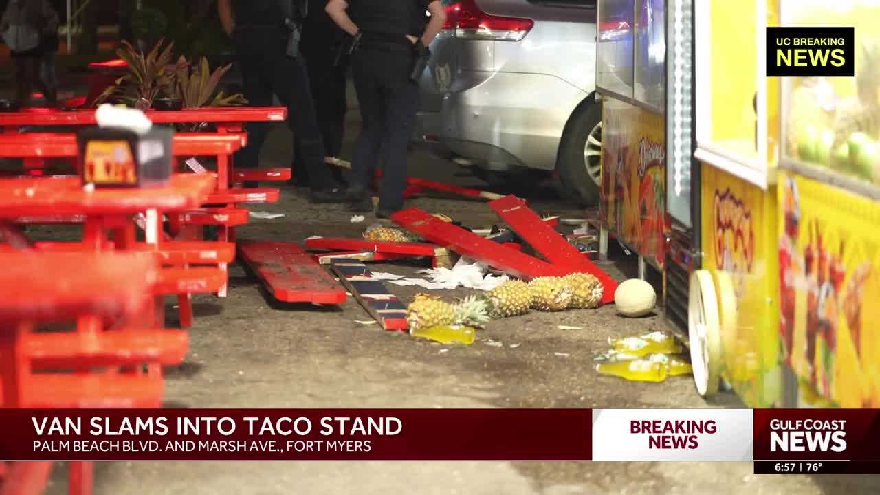9 people injured at Florida taco stand after van slams into group