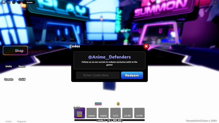 Anime Defenders Codes (September 2025)