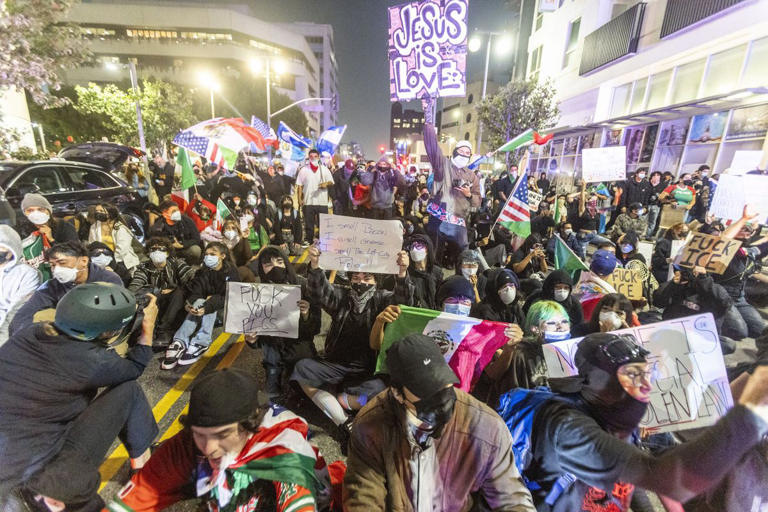 LA protests in pictures: Fourth day of action against Trump's ...