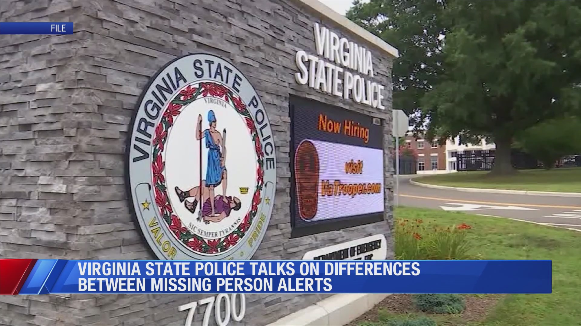 What are the differences between the Virginia missing persons alerts?