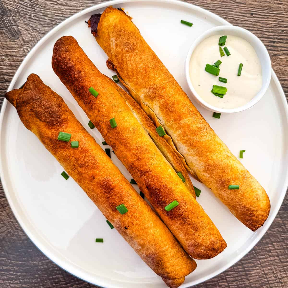 Crispy pulled pork taquitos (oven or air fryer)