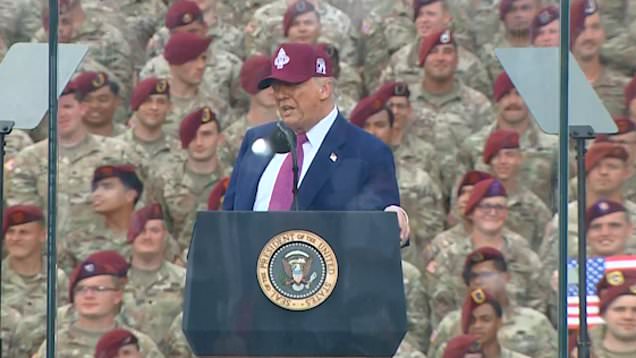 Trump calls military demonstration at Fort Bragg 'a little scary'