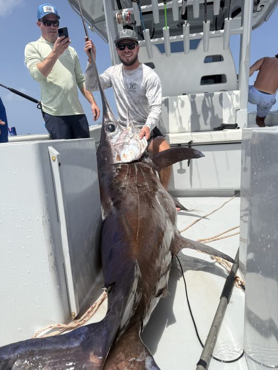 Fish tale: Louisiana man hauls in over 350 pound swordfish in the Gulf