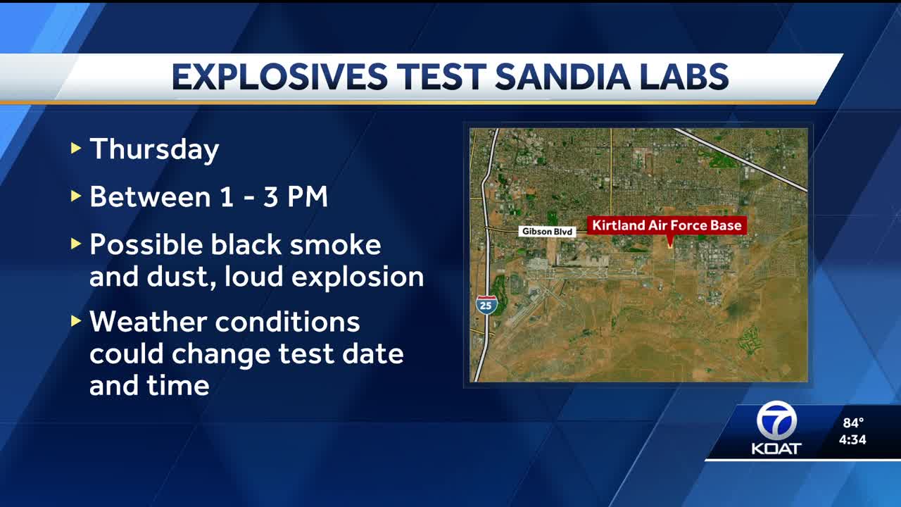 Sandia Labs explosives test may be heard in Albuquerque