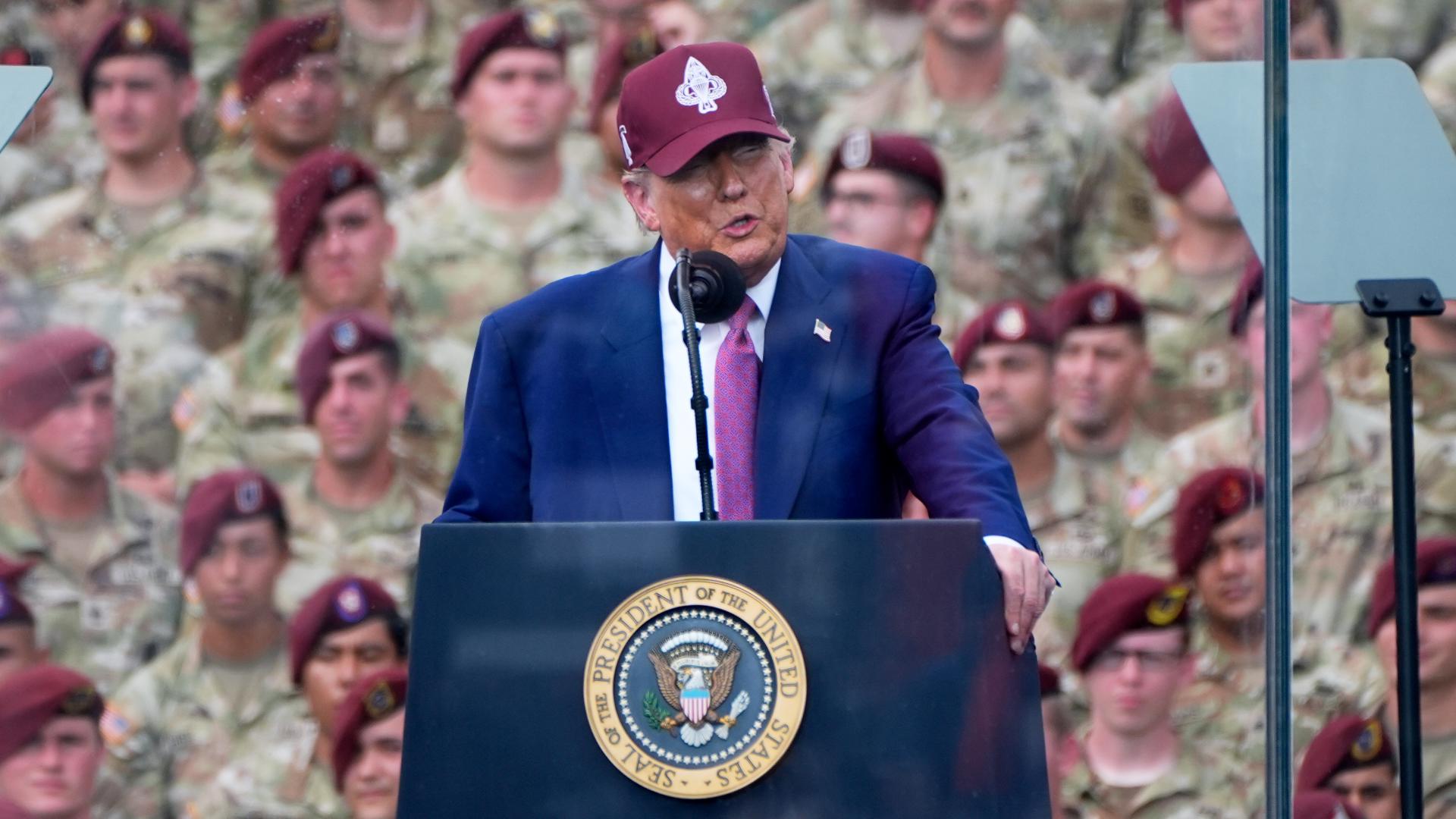 Trump vows to 'liberate Los Angeles' as he speaks at Fort Bragg