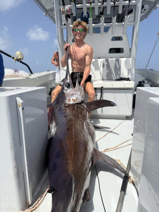 Fish tale: Louisiana man hauls in over 350 pound swordfish in the Gulf