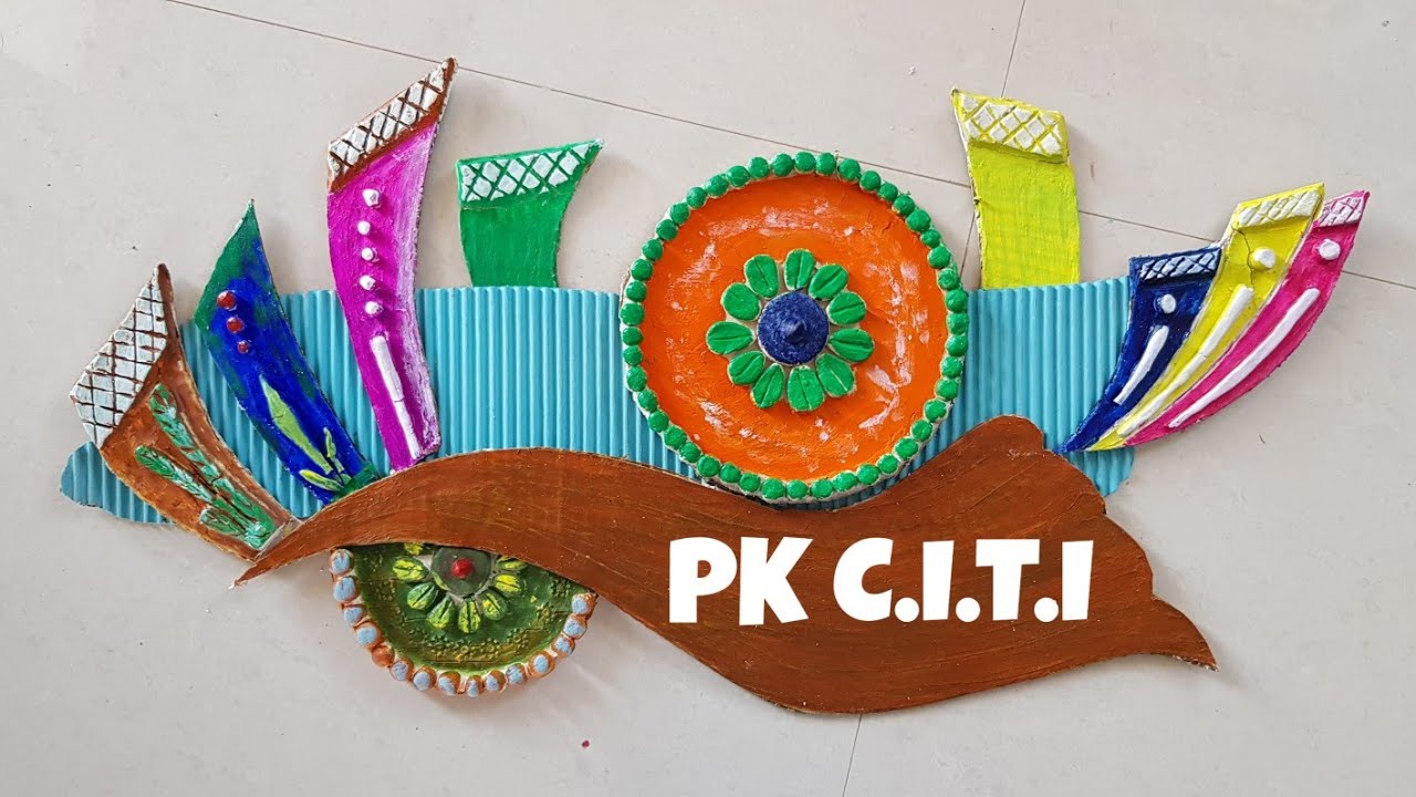 DIY Nameplate from Cardboard & Clay | Best Out of Waste Craft Idea