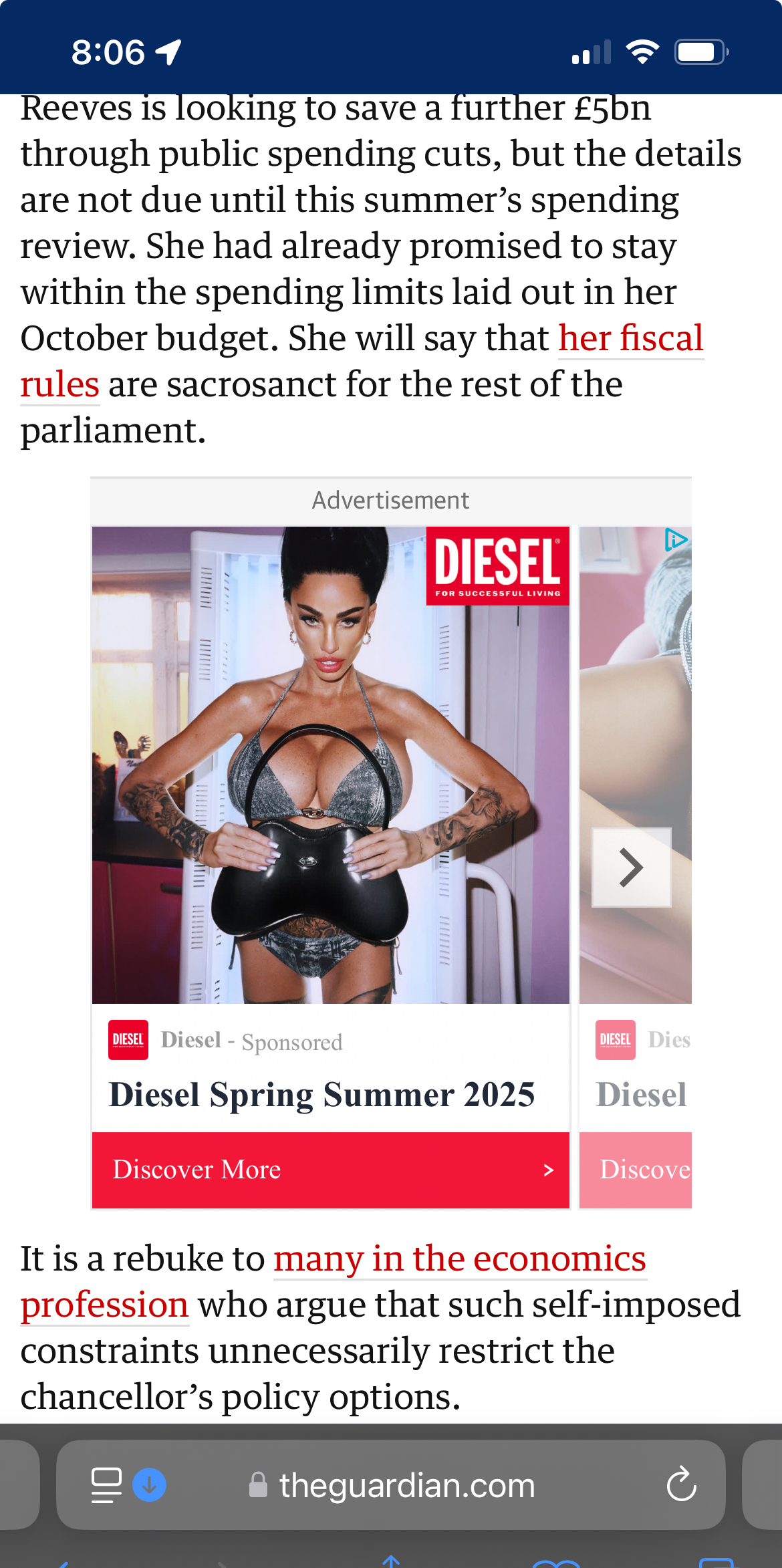Diesel clothing advert banned for objectifying Katie Price